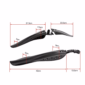 WBNCUAP Bike Fender Bike Mudguard Set MTB Fender E-Bike 26 27.5 29 Mountain Bike TPE Widen Lengthen Quick Release Patent Design