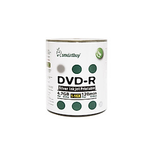 Smartbuy 400-disc 4.7GB/120min 16x DVD-R Silver Inkjet Hub Printable Blank Media Disc + Free Micro Fiber Cloth