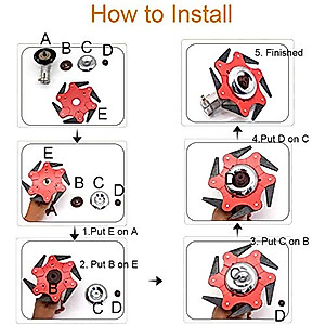 Diagtree 4Pcs Gardening Machine Lawnmower Blade Adapter Attachment Maintenance Washer Kit Replacement for STIHL String Trimmers Brush Cutter