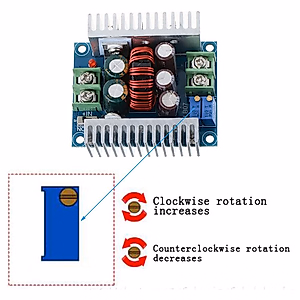 JacobsParts 300W Synchronous Buck Module Constant Current CC CV DC DC Step Down Voltage Power Regulator 6-40V in to 1.2-36V 20A Out 5V 12V 24V