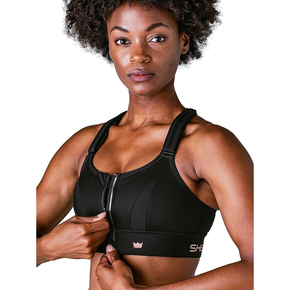 SHEFIT Ultimate Sports Bra for Women, High Impact Sports Bra, Black, 3X (3 Luxe)