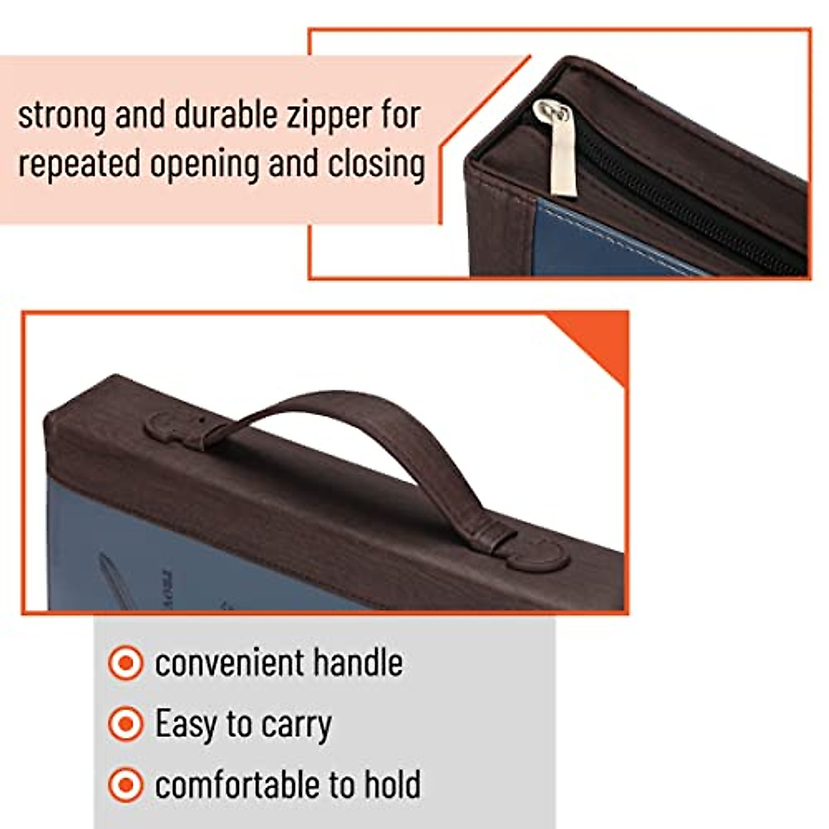 Mr. Pen- Bible Cover for Men, Large(PLEASE PAY ATTENTION TO SIZE), Faux Leather Bible Cover, Bible Cover, Bible Case, Bible Bag, Bible Case for Men, Bible Holder, Bible Carrying Case, Bible Cover Case