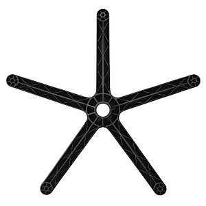 28" Replacement Plastic Office Chair or Stool Base w/Casters - Made in USA