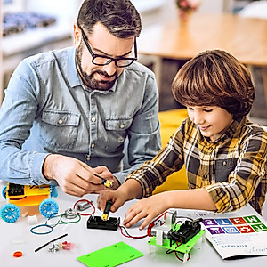 5 Set STEM Kit, STEM Projects for Kids Ages 8-12, Robotics for Kids, DC Motor Model Car Kit, Electric Building Engineering Science Experiment Kit, Toys Gifts for Boys and Girls Ages 8 9 10 11 12