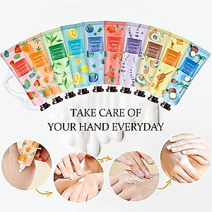 10 Pack Hand Cream for Dry Cracked Hands,Mothers Day Gifts for Her Natural Plant Fragrance Mini Hand Lotion Moisturizing Hand Care Cream Travel Size Hand Lotion for Dry Hands Gift Set for Mom,Grandma