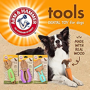 Arm & Hammer for Pets Chew Tools Collection: Wood Blend Wrench Chew Toy for Dogs | Compressed Wood Dog Chew Toys with Baking Soda, Safer & Durable Alternative to Chewing Sticks 8 Inch