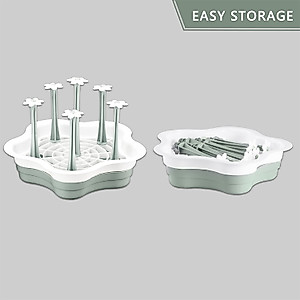 L-WASH Countertop Drying Rack - Ideal for Insulated Water Bottles, Drinking Glasses, Sports Bottles, Tumblers, Mugs