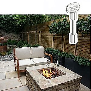onlyfire Universal Gas Valve Key for Gas Fire Pits and Fireplaces, 3" Chrome Replacement Gas Key Fits 1/4" and 5/16" Turn Ball Valve