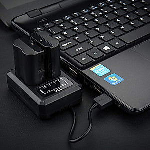JJC EN-EL15 Battery Charger USB Dual Slot for Nikon Zf Z f Z5 Z6 Z7 Z6II Z7II D850 D780 D750 D610 D600 D500 D7500 D7200 D7100 D7000 D810A D810 D800E D800 Cameras