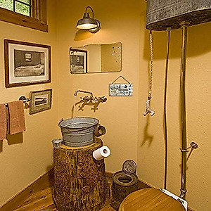 Bathroom Picture Wall Decor Printed Wood Plaque Sign - Wash Your Worries Away - Bathroom Decor Wall Arts Size 11.5" x 6"