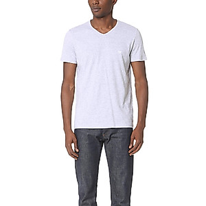 Emporio Armani Men's Cotton V-Neck T-Shirt, 3-Pack, Grey/White/Navy, Large