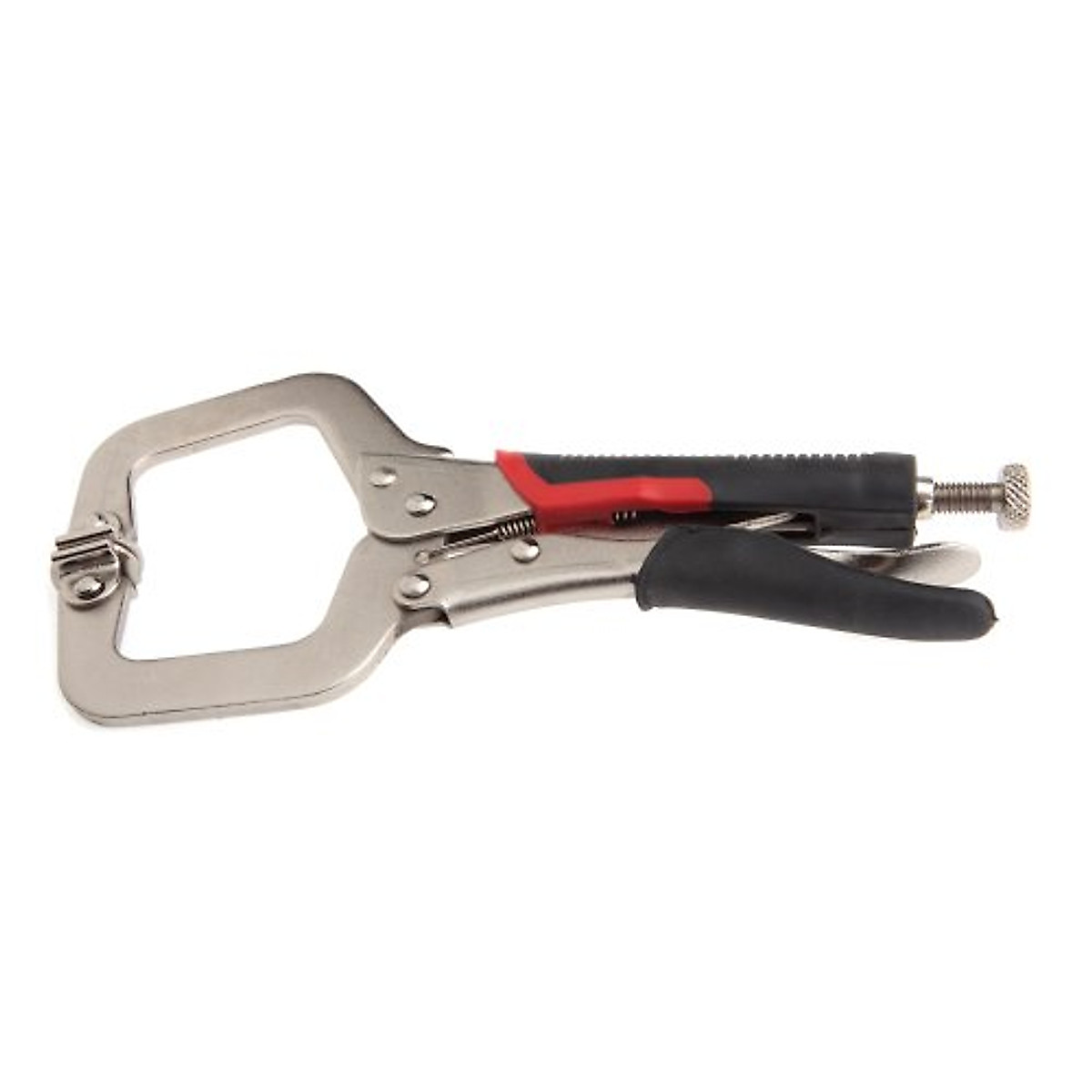 Forney 70216 C-Clamp, Locking with Cushion Grip, 9-Inch,Black, Red and Silver,Medium