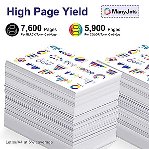 ManyJets 055H Compatible Toner Cartridge Replacement for Canon 055H CRG-055H 055 CRG-055 Work with Canon imageCLASS MF743Cdw MF741Cdw MF746Cdw MF745Cdw MF740C LBP664Cdw LBP660C (with Chip,4-Pack)