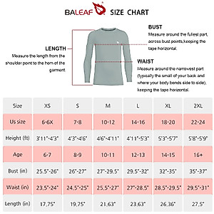 BALEAF Boys Compression Shirt Long Sleeve Youth Undershirts Kids Football Baseball Baselayer Cold Gear Quick Dry White Size M