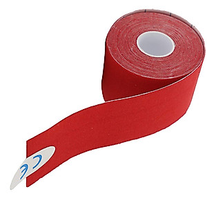 Flbirret 5cm x 5m Cotton Muscle Taping Strapping Bandage Elastic Adhesive Sport Tape Strain Injury (Red)