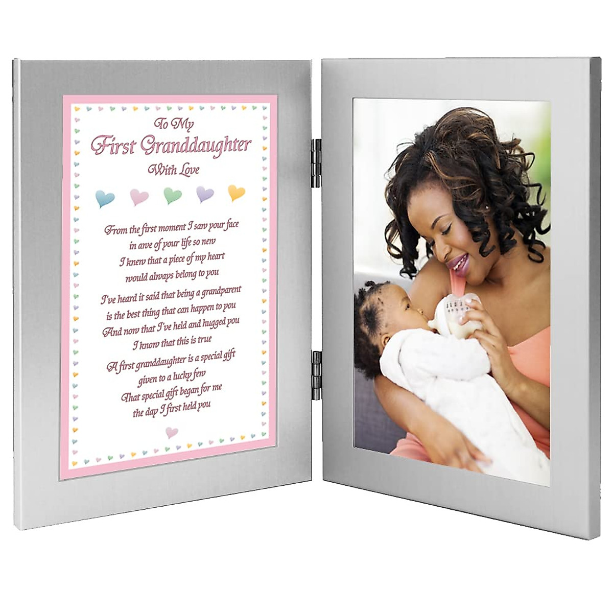 1st Granddaughter Poem Frame from Grandma or Grandpa - Add 4x6 Inch Photo