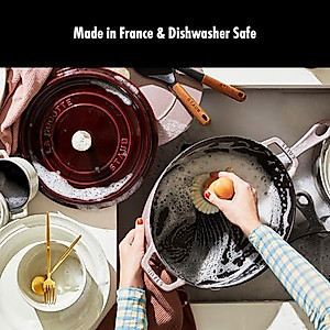 STAUB Fry Pans Cast Iron 8.5-inch Traditional Deep Skillet-Black