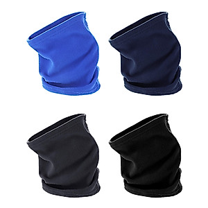Tatuo 4 Pieces Fleece Neck Warmer Winter Scarf Multifunctional Headgear for Windproof Dust Skiing Hiking Cycling (Style 1) (Style 1)