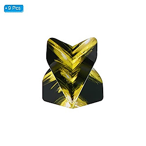 PATIKIL Dart Flights, 9 Pack PET Standard Darts Accessories Replacement Parts for Soft Tip Steel Tip, Black, Yellow