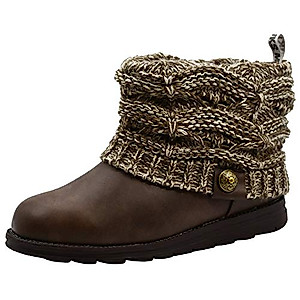 MUK LUKS Women's Patti Fashion Ankle Boots, Brown, 10 M US