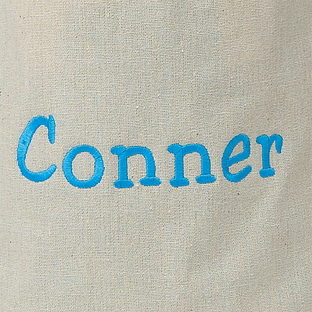 Lillian Vernon Personalized Blue Easter Basket Totes with Bunny Ears - Canvas 4" x 9" x 12", Embroidered with Child's Name, Boy's Blue Easter Basket
