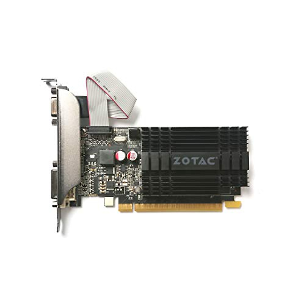 ZOTAC GeForce GT 710 2GB DDR3 PCI-E2.0 DL-DVI VGA HDMI Passive Cooled Single Slot Low Profile Graphics Card (ZT-71302-20L)