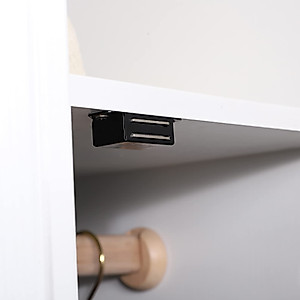 Mousike Cabinet Magnets 30lb Black Door Magnets with Strong Magnetic for Kitchen Cupboard Wardrobe Closet Cabinet Door Drawer Latch 4 Pack