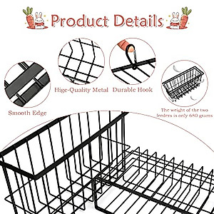 2PCS Pet hay Feeder Rabbit Guinea Pig Chinchilla Rabbit Small Animal Basket Hook Rabbit hay Feeder Guinea Pig hay Feeder Heavy-Duty Metal Frame hay Holder for Rabbits Guinea Pig Chinchillas