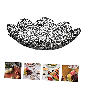 Alipis 1pc Center- Dining Iron For Candy and Tray Paper Arts Bowl Decorative Holder Metal Bowls Food Vegetable Organizer Table Stand Egg Gathering Countertop Living Snacks Mesh Container