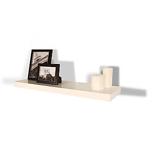 InPlace Shelving, White 0191408 35.4 in W x 10.2 in D x 2 in H Floating Wall Shelf with Invisible Brackets, x x