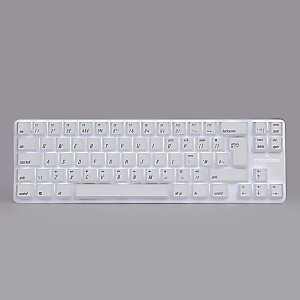 Qisan Mechanical Gaming Keyboard PBT Keycaps Gateron Blue Switch Mini 69 Keys(60%) Wired Keyboard with White Backlit UK QWERTY Layout Gaming Keyboard for Gaming Office