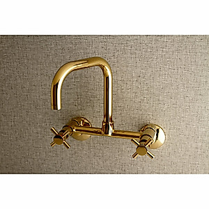 Kingston Brass KS413PB Concord Kitchen Faucet, 6-11/16" in Spout Reach, Polished Brass