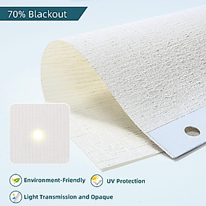 Motorized Roller Shade, Fabric Sample of 50%/70% Blackout Smart Blind