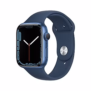 Apple Watch Series 7 [GPS 45mm] Smart Watch w/Blue Aluminum Case with Abyss Blue Sport Band. Fitness Tracker, Blood Oxygen & ECG Apps, Always-On Retina Display, Water Resistant
