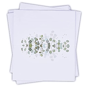 100 Pack Eucalyptus Greenery Place Cards Green Leaves Seating Name Card Wedding Table Setting Folded Tent Cards for Baby Shower Dinner Weddings Reception Tables Placement Party Decorations 2" x 3.5"