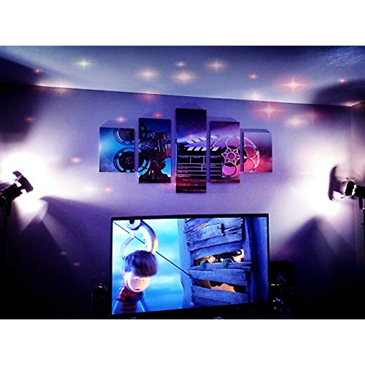 YUANKANG Vintage Industrial Black Retro Tripod Adjustable Floor lamp Parking Light,5 Meter Cable with Foot Switch Parking Light Tripod gooseneck for Living Room Bedroom Office bar Lighting (Pack of 2)