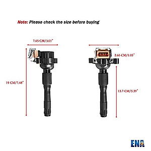 ENA Set of 6 Ignition Coil Pack Compatible with BMW 328I 528I M3 Z3 E36 E46 E31 E38 E39 E53 E721 E720 E383 Land Rover 2.5L 2.8L 3.0L 3.2L 5.4L Replacement for C1239 UF-300 UF-354