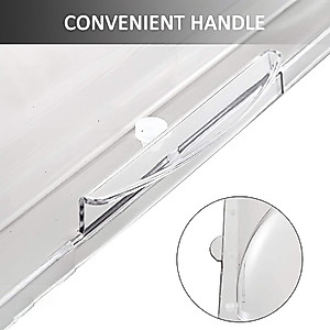 AIZYR Full Size Crystal-Clear Chafing Dish Cover, Roll Top Chafer Plastic Bakery Pan Display Cover Dustproof Lid (6 Pack) 21" x 13" x 6.7"