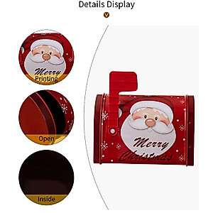 DASHENRAN Xmas Reindeer Gift Box, Christmas Reindeer Gift Box, Christmas Gift Boxes with Lids, Decor Christmas Cookie Tins Tinplate Candy Boxes (B)