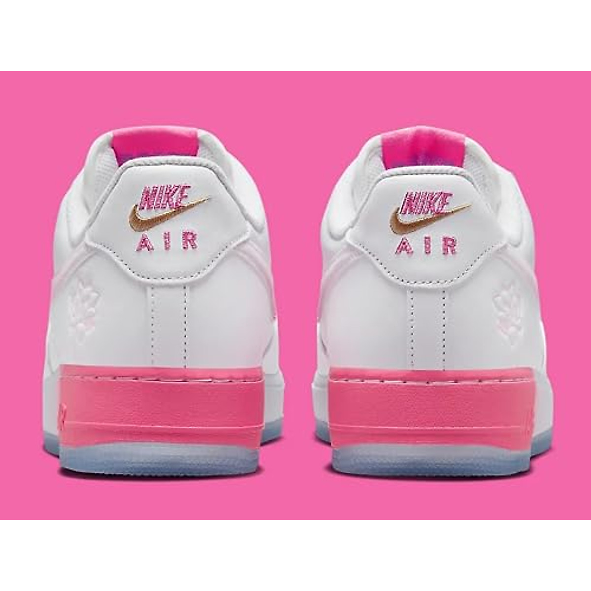 Nike Men's Air Force 1 07 PRM White/Lotus Pink-Yellow Gold (FD0778 100) - 11