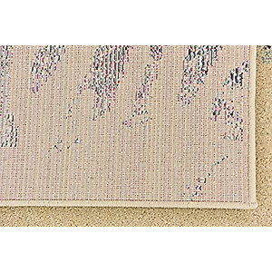 Unique Loom Positano Collection Coastal Modern Coral Lobster Shells Light Blue Area Rug (9' x 12')