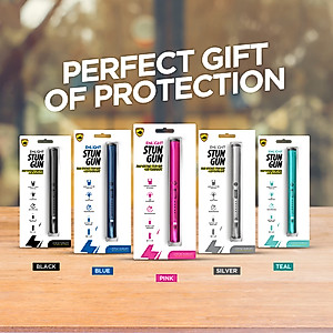 Guard Dog Security Enlight Pen Stun Gun with Flashlight, Self Defense Device, Battery Life Indicator, Belt Clip, Non Lethal Weapon for Women and Men, 6.10 Inches - Black