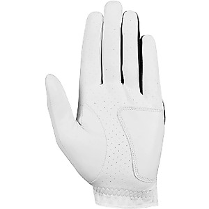 Callaway Golf Women's Weather Spann Premium Synthetic Golf Glove (White, 2-Pack, Large, New Model , Standard, Worn on Left Hand)