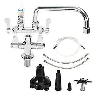 Upgrade Your Bar Supplies with our Commercial Cup Rinser Washer & Dual Temperature Faucet - Perfect Coffee Shop Equipment for Quick and Easy Cleaning
