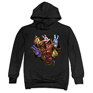 Feniay Five Nights at Freddy Men's Hooded Sweatshirt Black