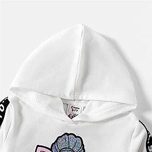 L.O.L. Surprise! Girls Longsleeve Hoodie Kids Pullover Sweatershirts for Girls Top Outfit 5-12 Years White