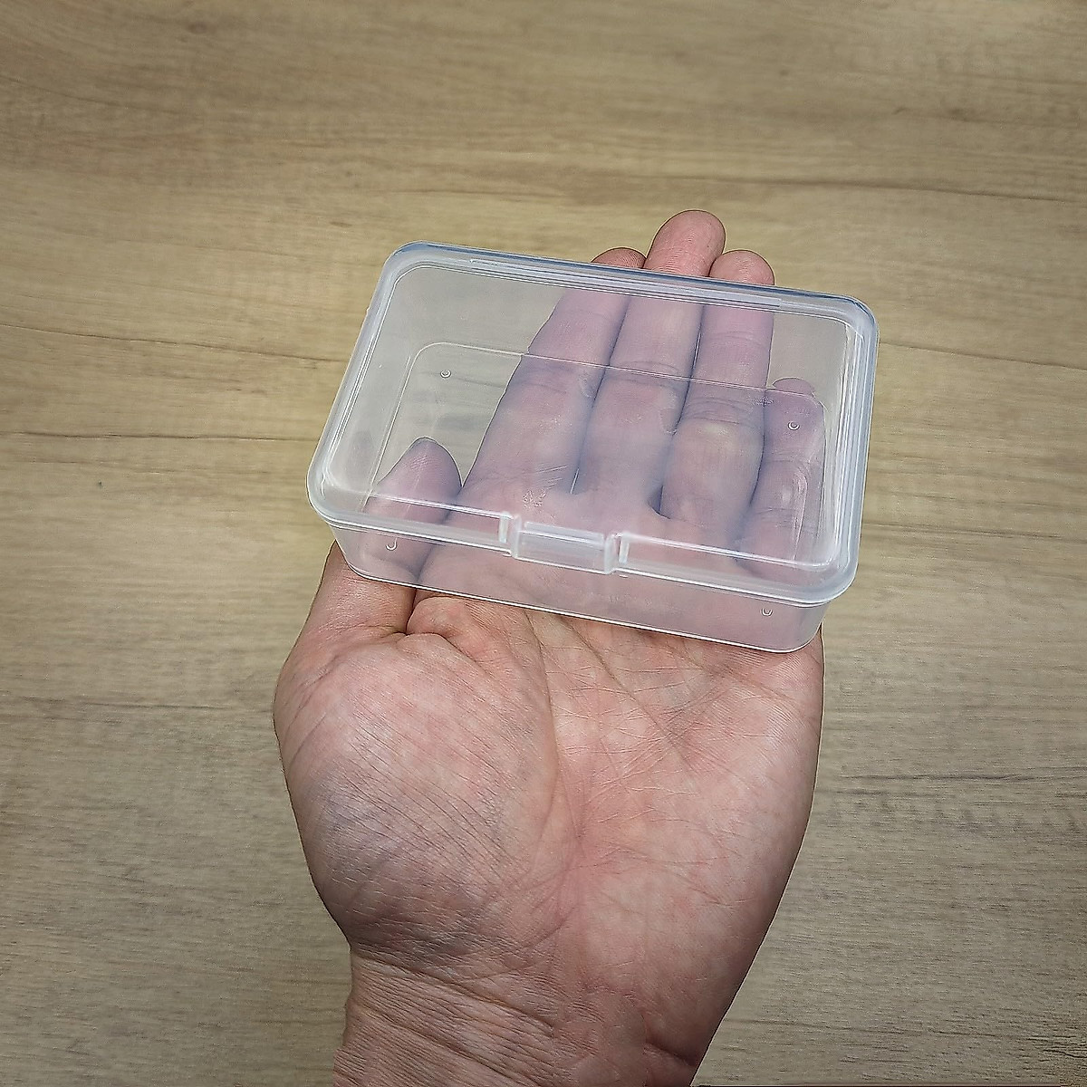 zjztian Mini Small Plastic Containers, Clear Storage Containers, Small Plastic Box,Containers Box for Collecting Small Items, Beads, Jewelry, Business Cards, parts, Crafts (3.74x2.55x1.29-12pack)