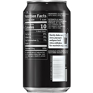 Starbucks Nitro Cold Brew Coffee, Black Unsweetened, 9.6oz Can