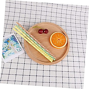 SOLUSTRE 20pcs Color Striped Straws Reusable Straws Wedding Straws Paper Cocktail Drinking Straws Party Paper Cocktail Straws Paper Straws Coffee Straw Disposable Set Pp Baby
