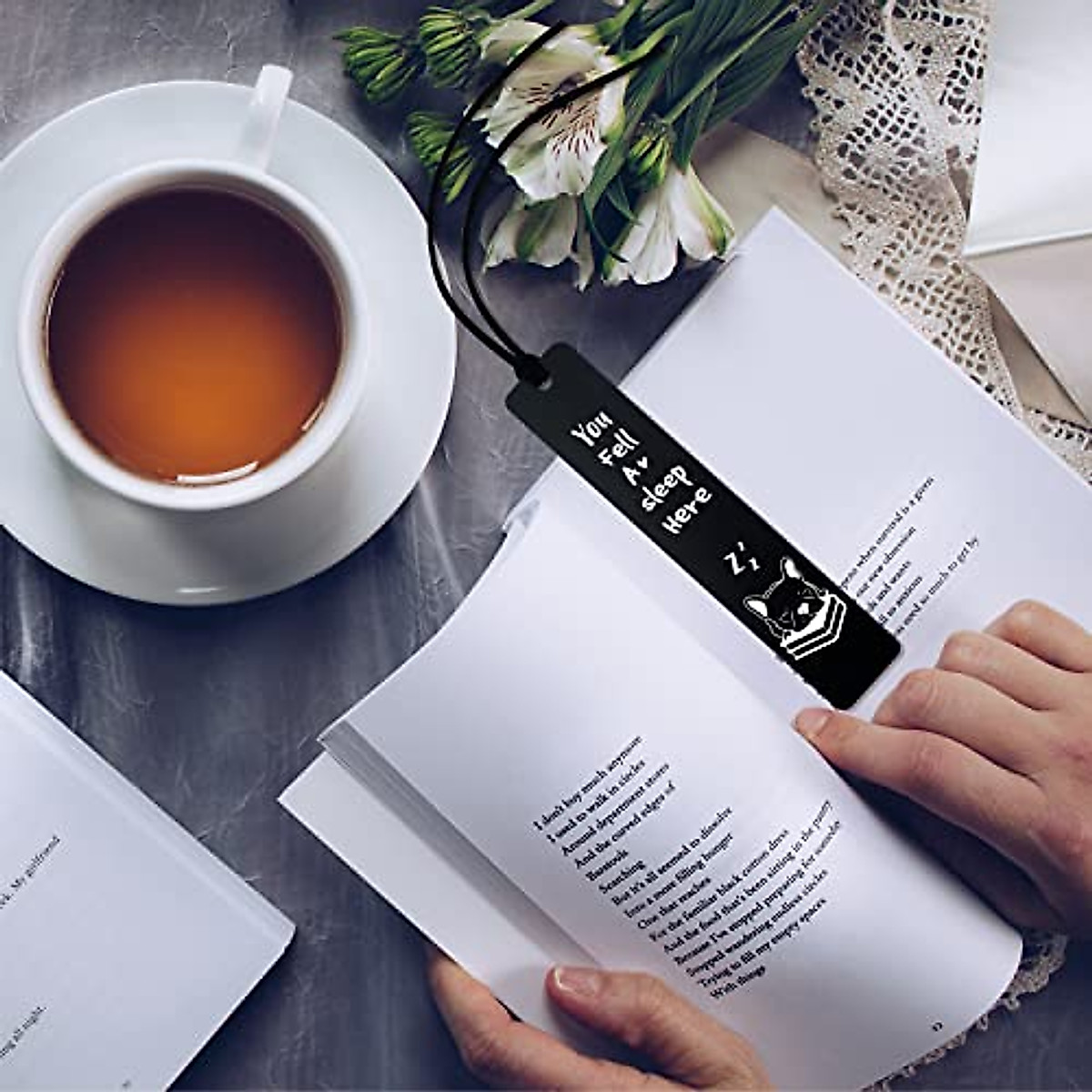 You Fell A Sleep Here Inspirational Bookmark Gifts for Women Dog Owner Girls Lovers Sister Bookworm Daughter Book Friend Female Sister Gifts Friendship Gifts Thank You Gift